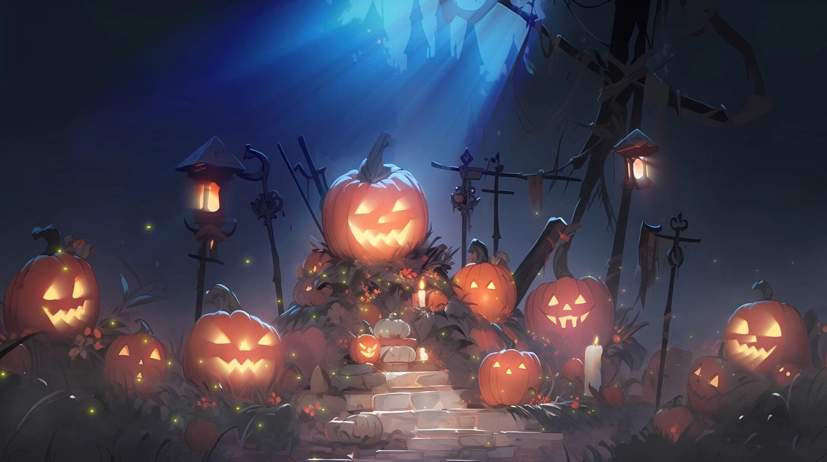 ANIMATED STREAM BACKGROUND | Spooky Helloween (loop, 1080p, Stream ...