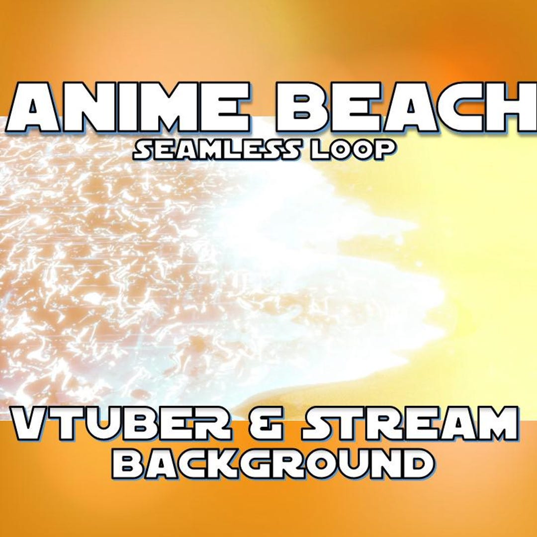ANIMATED STREAM BACKGROUND | Cozy Anime Beach (seamless Loop, 1080p ...
