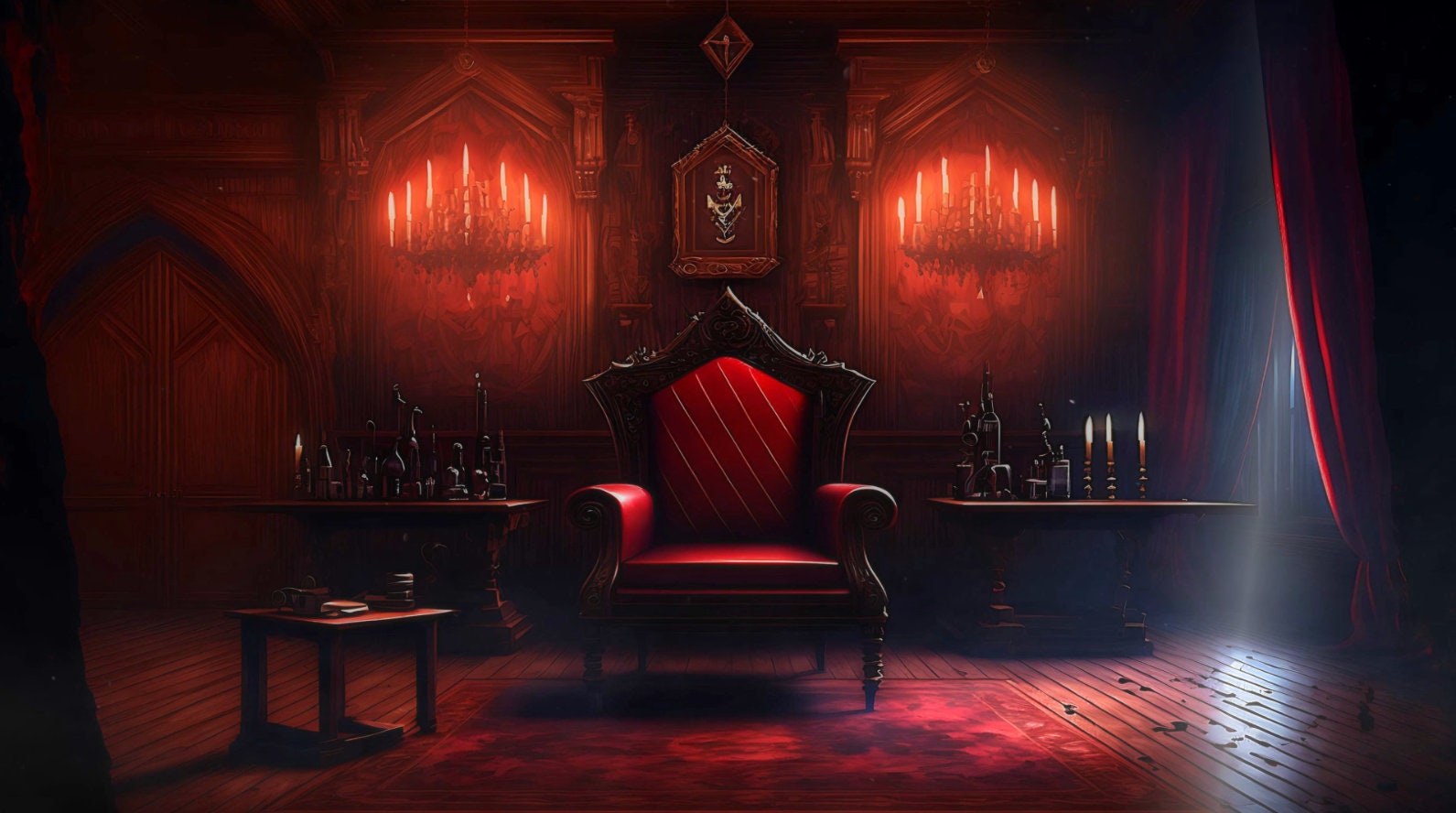 VTUBER ANIMATED BACKGROUND Gothic Throne Room loop, 1080p - Etsy