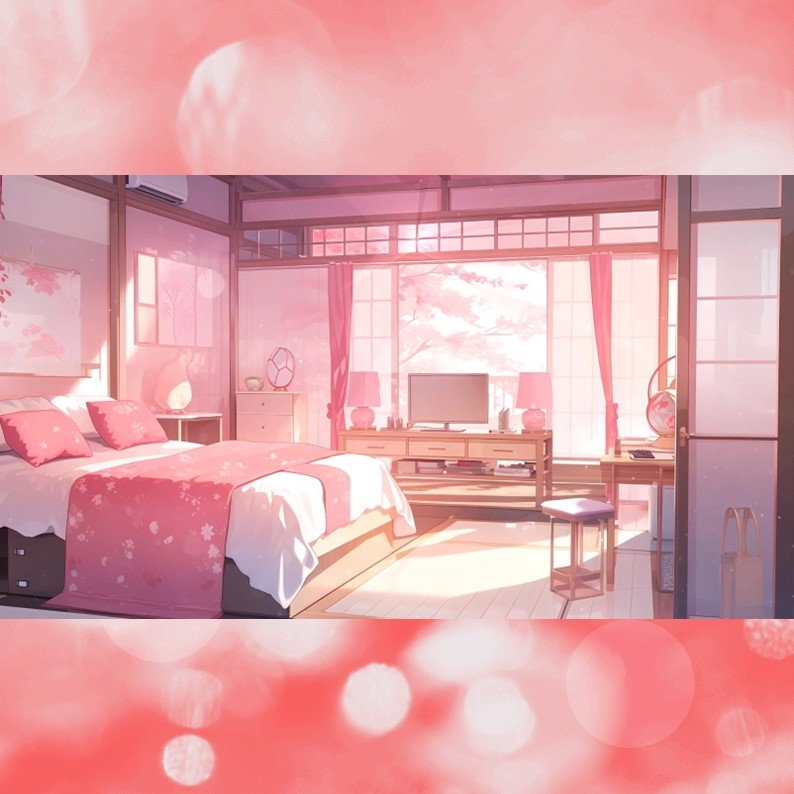 VTUBER ANIMATED BACKGROUND Pink Sakura Room loop 1080p - Etsy