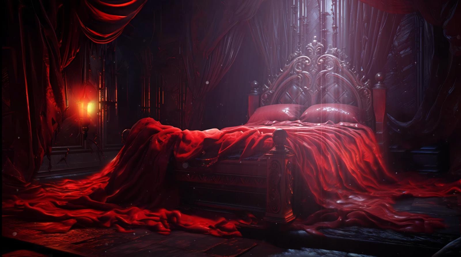 ANIMATED STREAM BACKGROUND Vampire Bedroom loop, 1080p, Stream Overlay ...