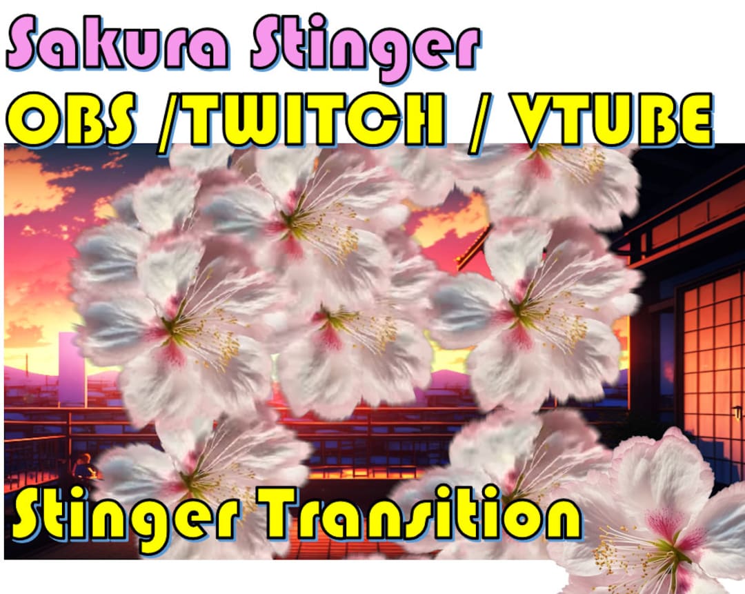 VTUBER STINGER Transition - Pink Cherry Blossom (OBS Studio, Animated ...