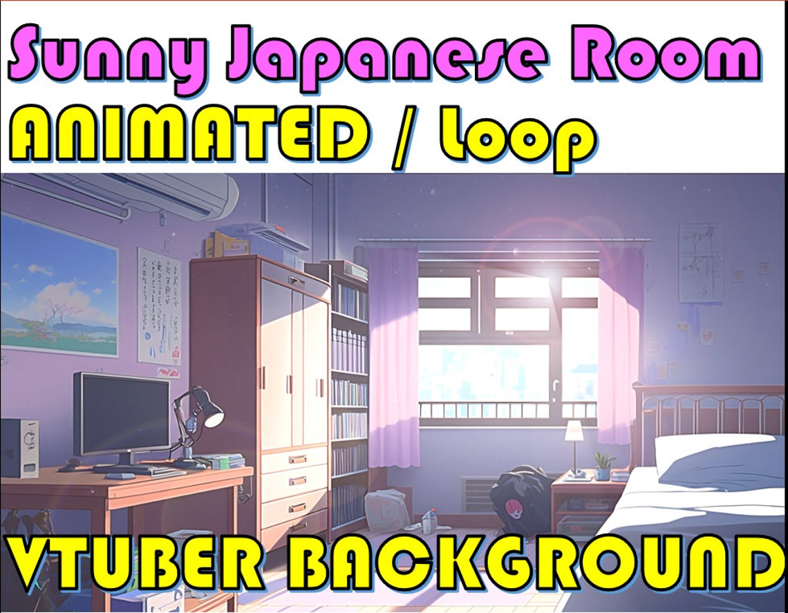 VTUBER ANIMATED BACKGROUND Modern Japanese Bedroom loop - Etsy