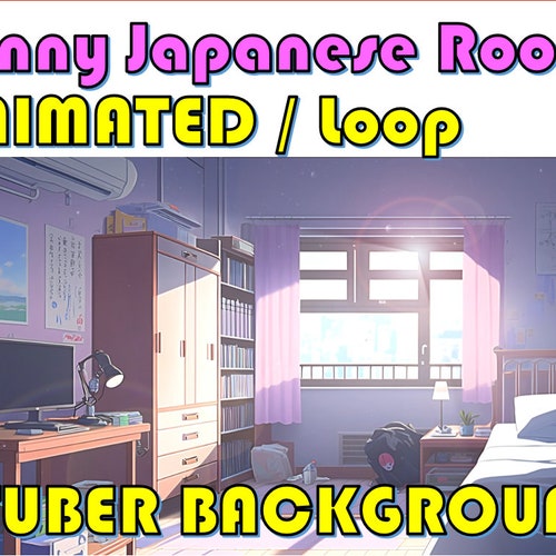 VTUBER ANIMATED BACKGROUND Modern Japanese Bedroom loop - Etsy