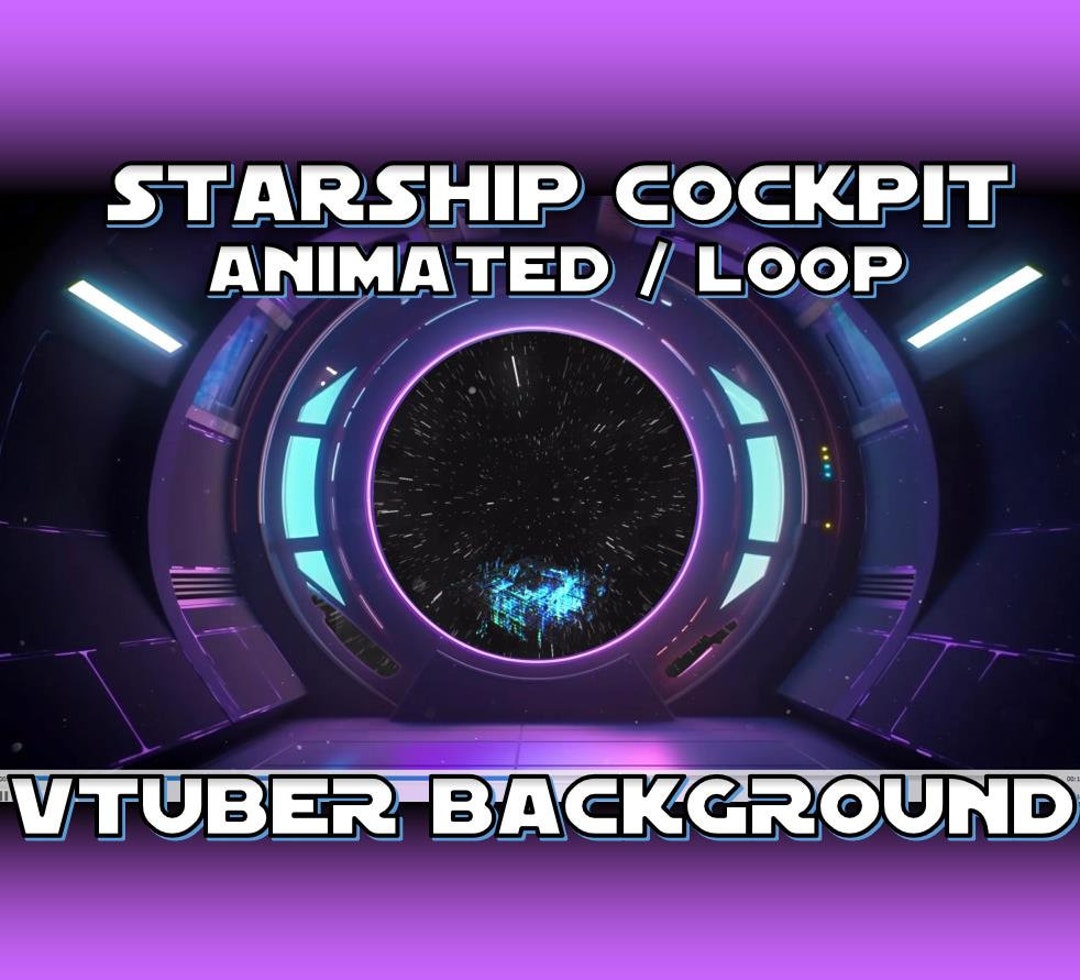 VTUBER ANIMATED BACKGROUND - Starship Cockpit Bridge (loop, 1080p) - Etsy