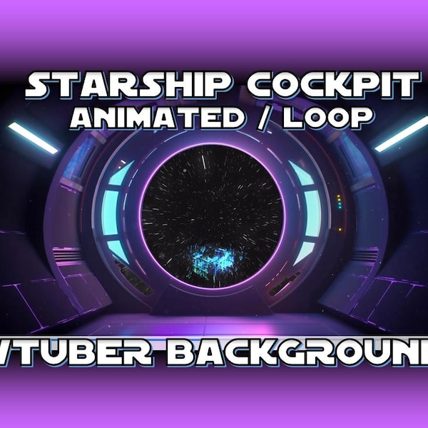 Vtuber Animated Background Starship Cockpit - Etsy