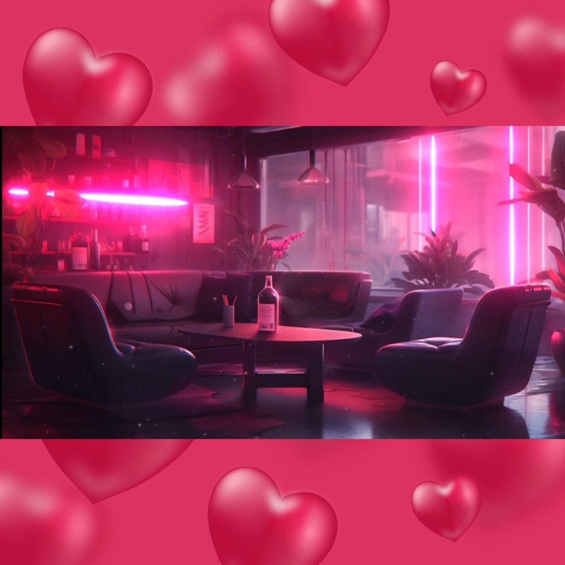 VTUBER ANIMATED BACKGROUND Cyberpunk Lounge Bar loop, 1080p, Twitch ...