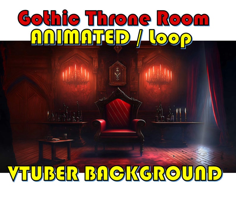 VTUBER ANIMATED BACKGROUND - Gothic Throne Room (loop, 1080p) - Etsy ...
