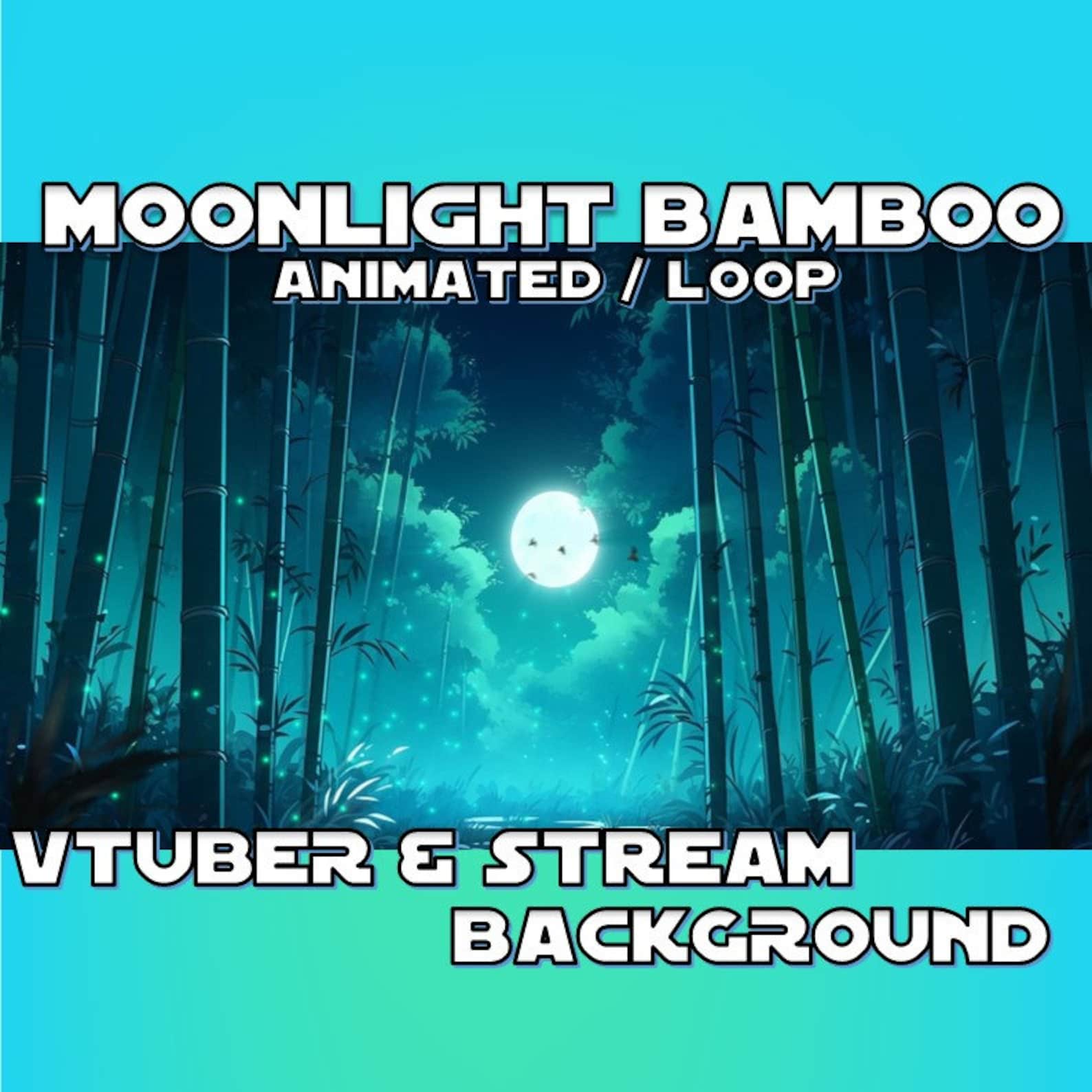 ANIMATED STREAM BACKGROUND | Moonlight Bamboo Forrest (loop, 1080p ...