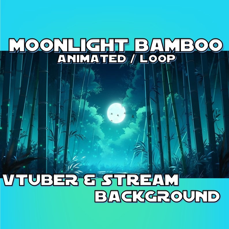 ANIMATED STREAM BACKGROUND | Moonlight Bamboo Forrest (loop, 1080p ...