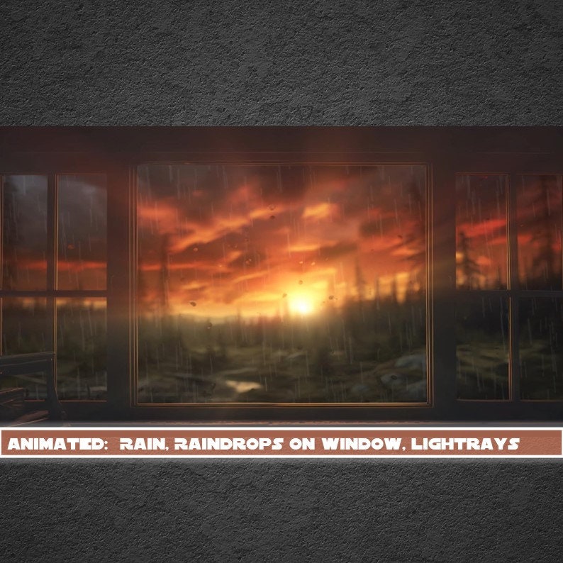 ANIMATED VTUBER BACKGROUND | Rainy Cabin in Woods (loop, 1080p, Stream ...