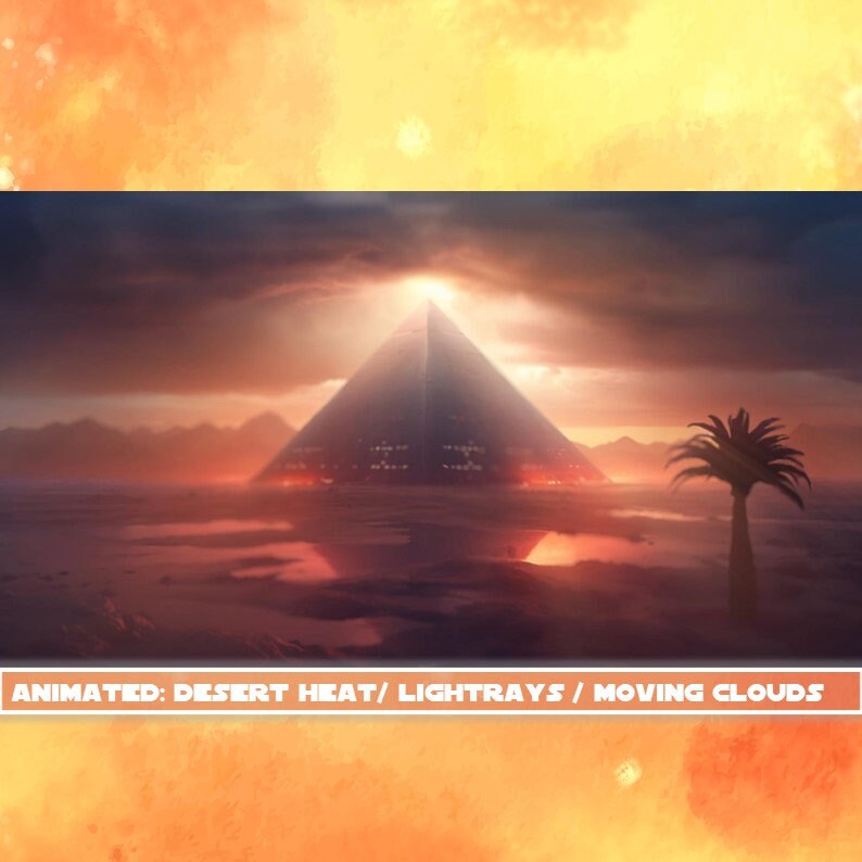 ANIMATED STREAM BACKGROUND Mystic Pyramid loop, 1080p, Stream Overlay ...
