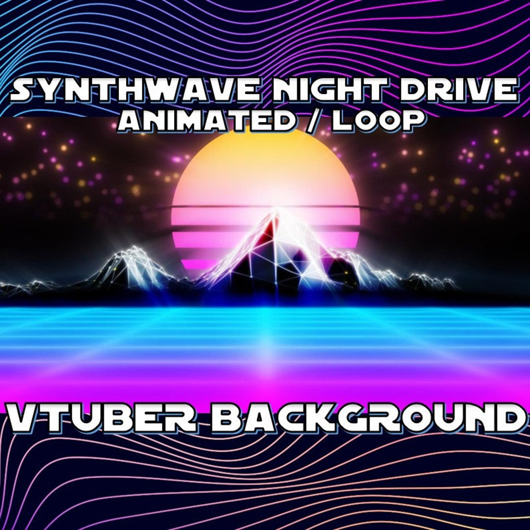 ANIMATED STREAM BACKGROUND | Synthwave Night Drive (loop, 1080p, Stream ...