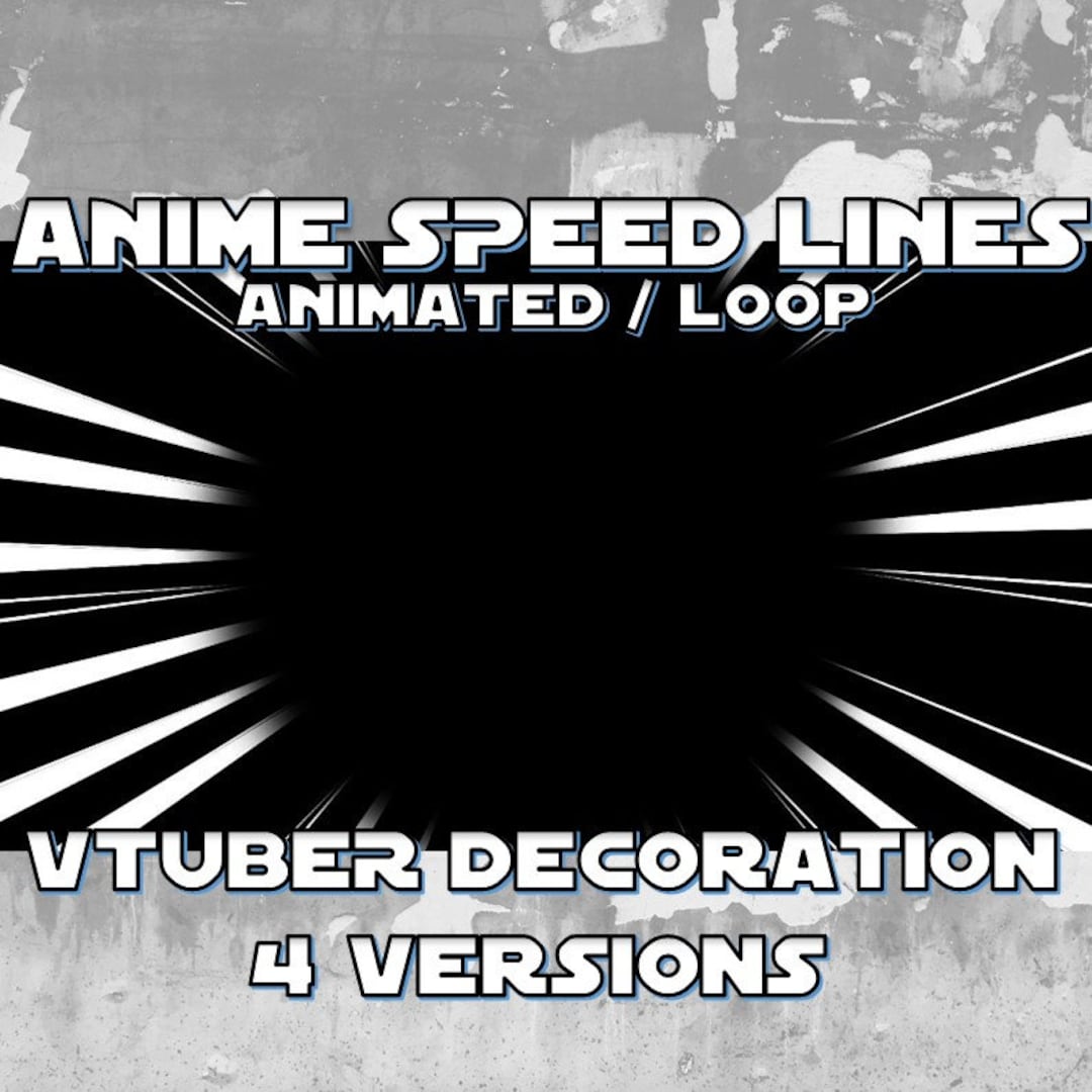 ANIMATED VTUBER DECORATION | Anime Speed Lines (loop, 1080p, Stream ...