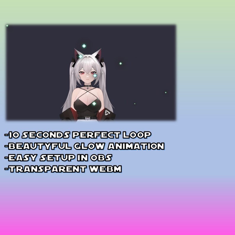 ANIMATED VTUBER DECORATION | Glowing Stars (loop, 1080p, Stream Overlay ...
