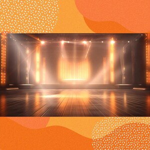 ANIMATED VTUBER BACKGROUND | Orange Show Stage (loop, 1080p, Stream ...