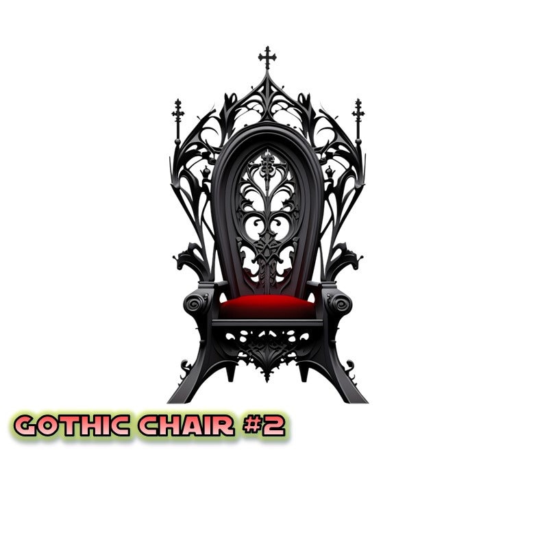 VTUBER CHAIR 4 Epic Gothic Chairs VTUBER Asset High Quality Png Files ...
