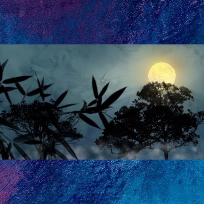 ANIMATED VTUBER BACKGROUND | Nihonga Moonlight (loop, 1080p, Stream ...