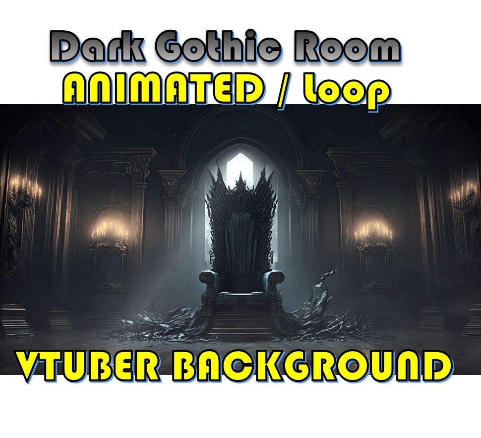 VTUBER ANIMATED BACKGROUND - Dark Gothic Room (loop, 1080p) - Etsy ...