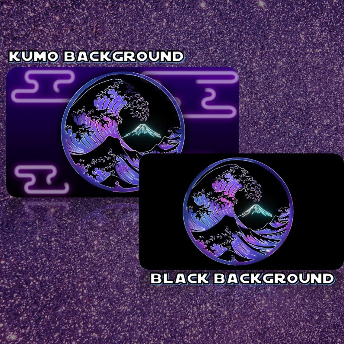 ANIMATED VTUBER BACKGROUND Neon Hyokusai Wave loop, 1080p, Stream ...