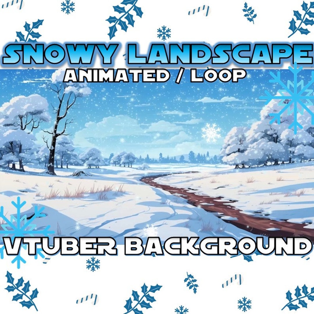 ANIMATED VTUBER BACKGROUND | Snow Landscape (loop, 1080p, Stream ...