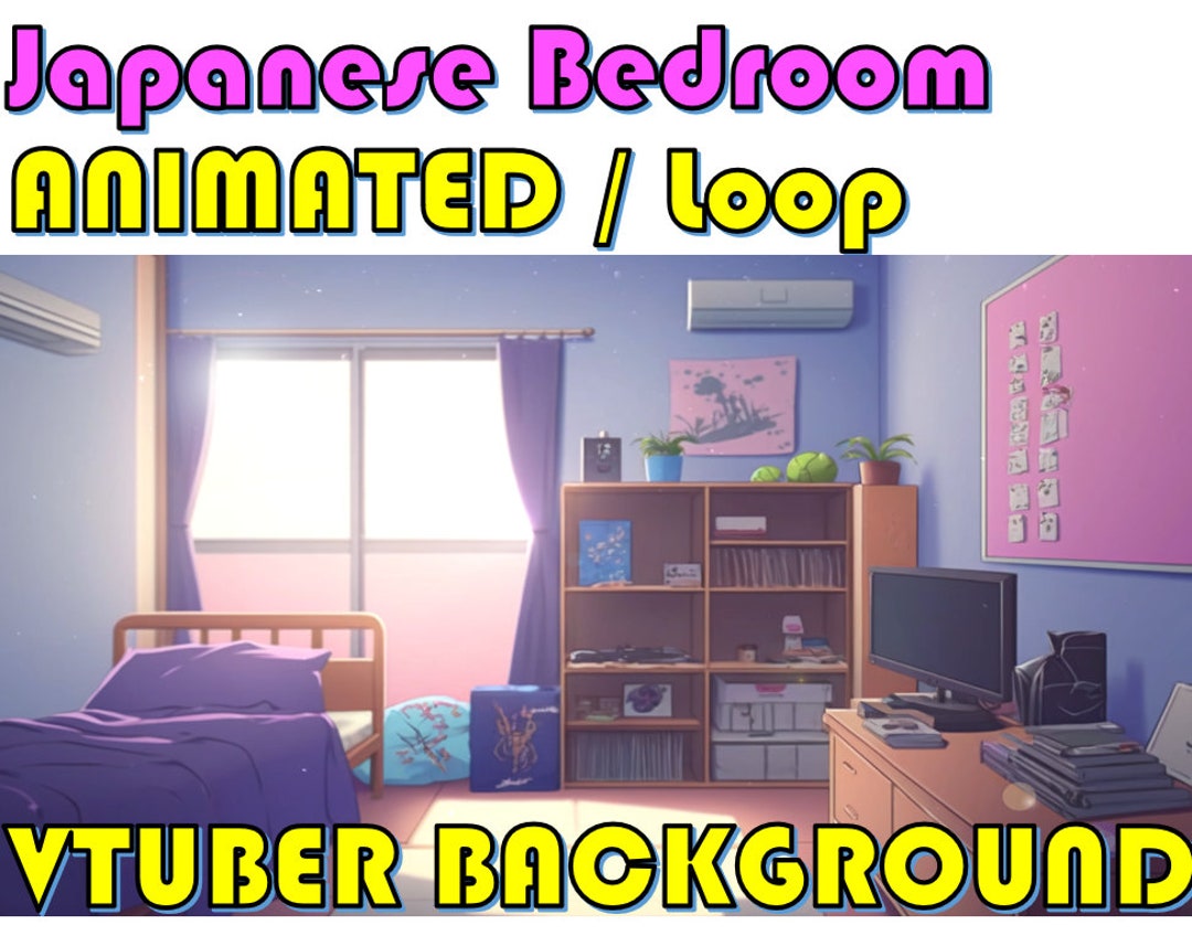 VTUBER ANIMATED BACKGROUND - Japanese Bedroom (loop, 1080p) - Etsy