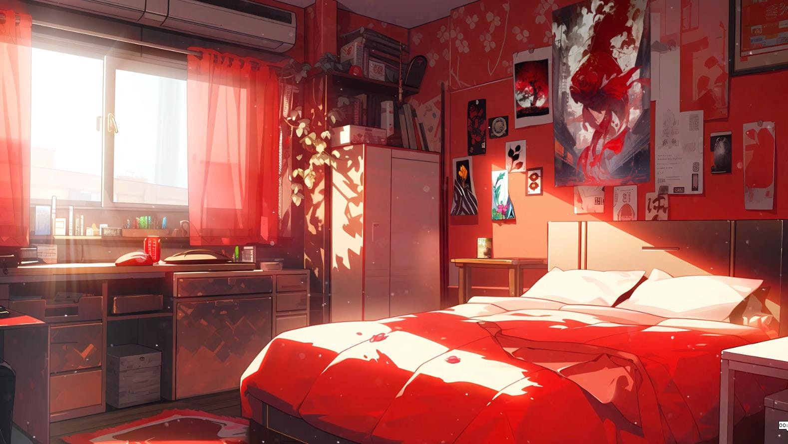 ANIMATED VTUBER BACKGROUND Red Tokyo Room loop 1080p - Etsy