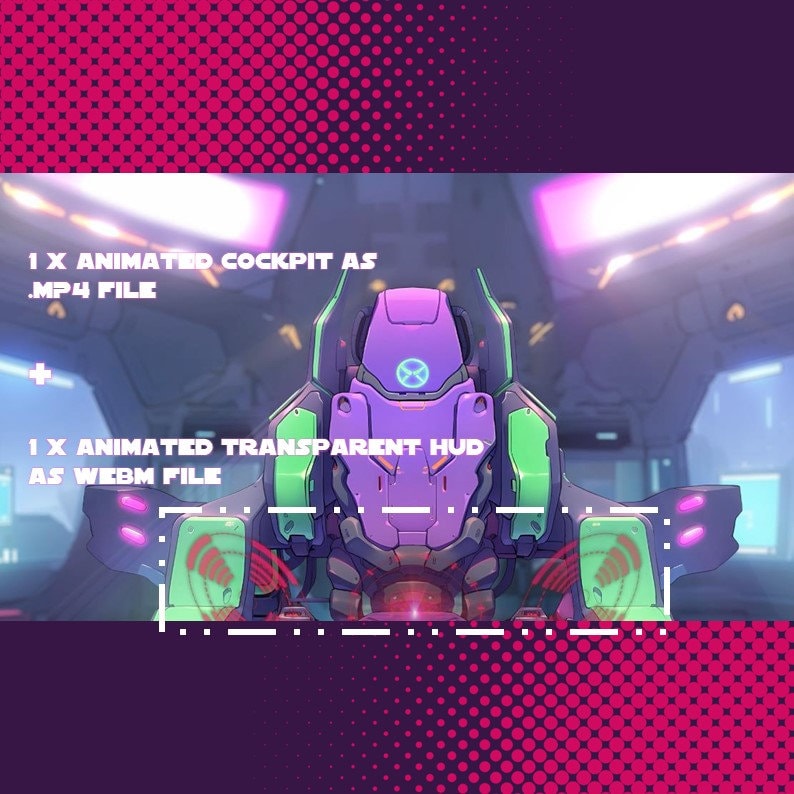ANIMATED STREAM BACKGROUND | Mech Cockpit Omega (loop, 1080p, Stream ...