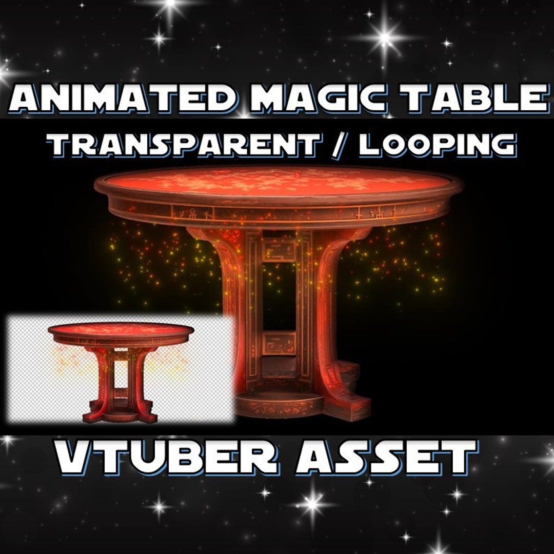 ANIMATED VTUBER ASSET - Glowing Magic Rune Desk | Table | (perfect Loop ...