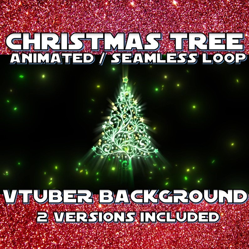 ANIMATED VTUBER BACKGROUND | Christmas Tree (loop, 1080p, Stream ...
