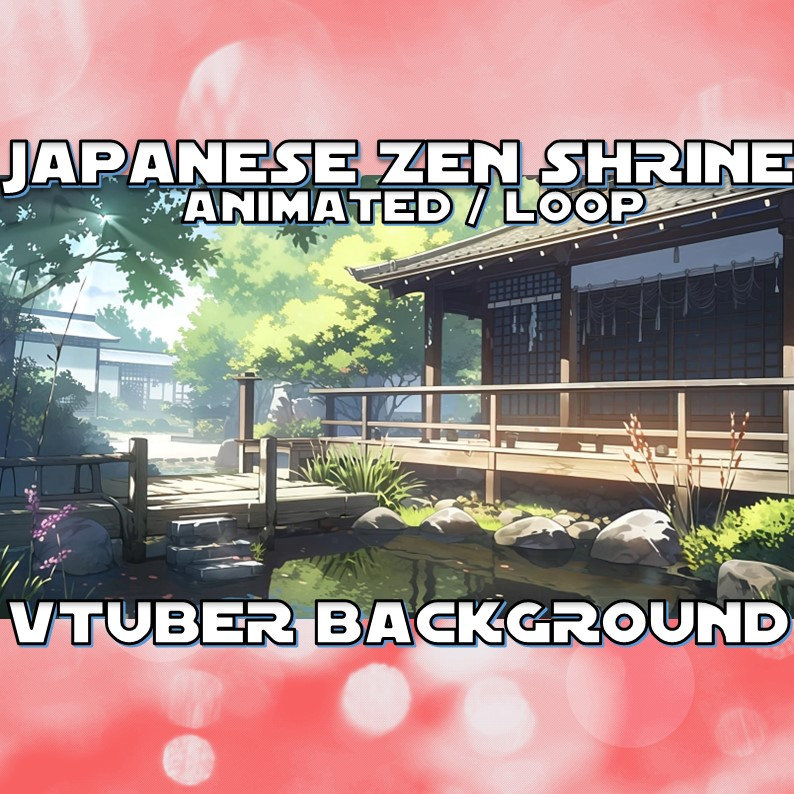 VTUBER ANIMATED BACKGROUND Japanese Zen Shrine loop, 1080p, Stream ...