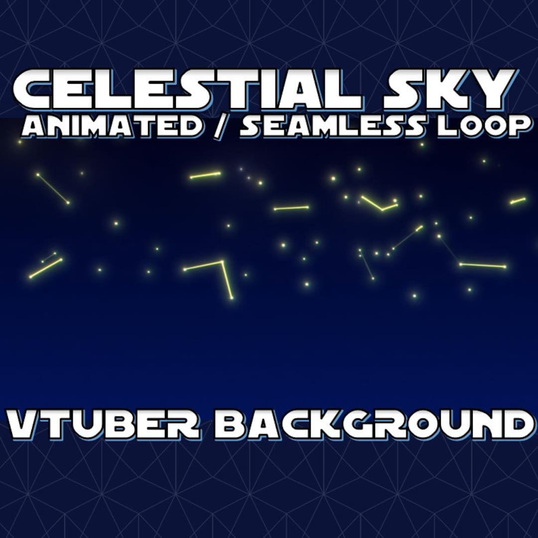 ANIMATED VTUBER BACKGROUND | Celestial Sky(loop, 1080p, Stream Overlay ...