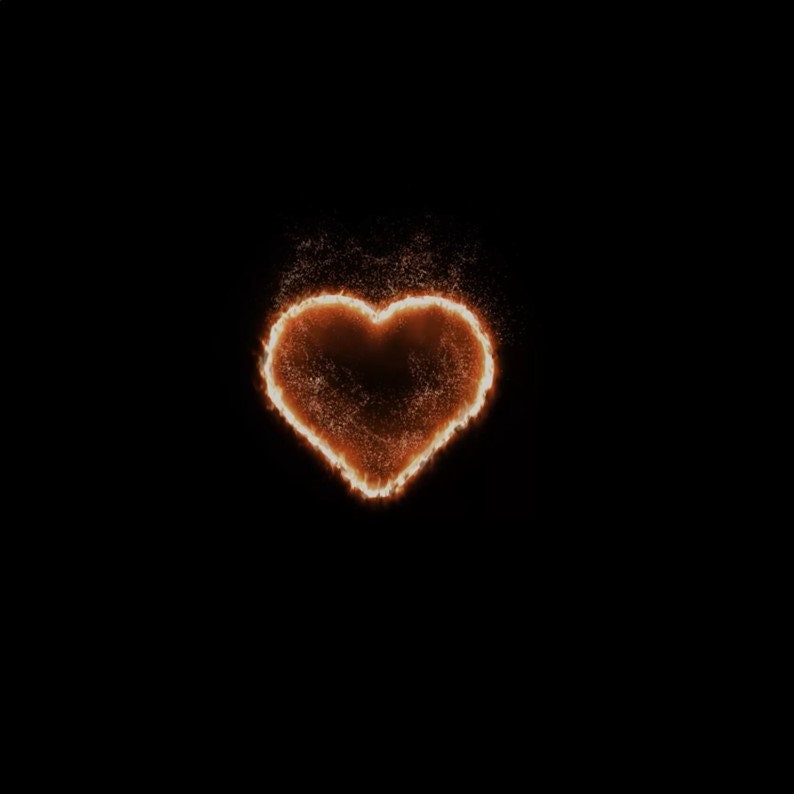 ANIMATED STREAM BACKGROUND Burning Heart loop, 1080p, Stream Background ...