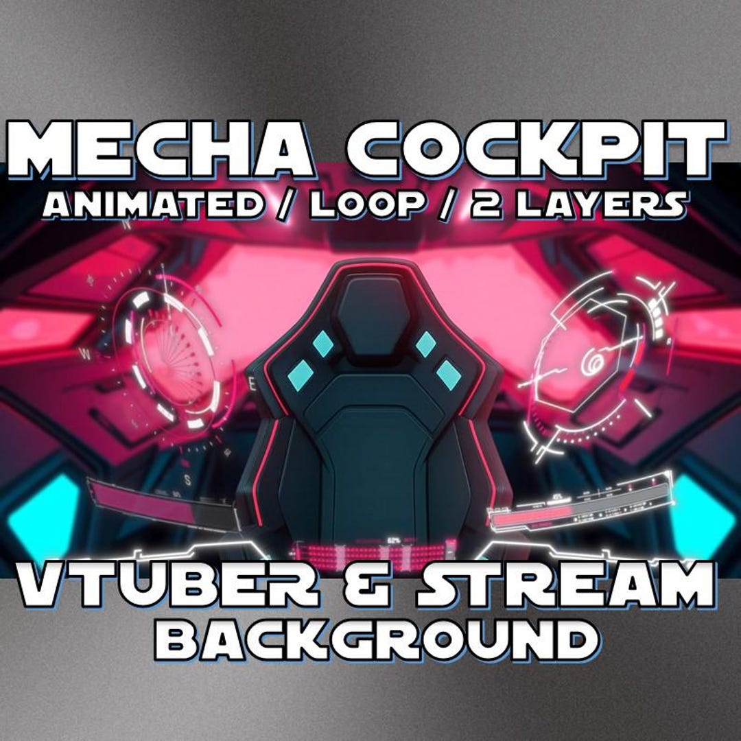 VTUBER ANIMATED BACKGROUND - Mecha Cockpit (loop, 1080p, Stream Asset ...