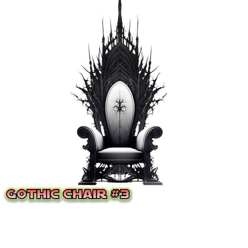 VTUBER CHAIR 4 Epic Gothic Chairs VTUBER Asset High Quality Png Files ...