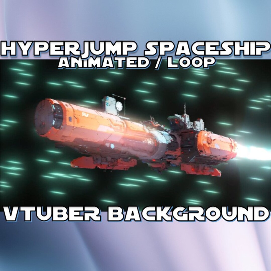 ANIMATED VTUBER BACKGROUND | Hyperjump Spaceship (loop, 1080p, Stream ...