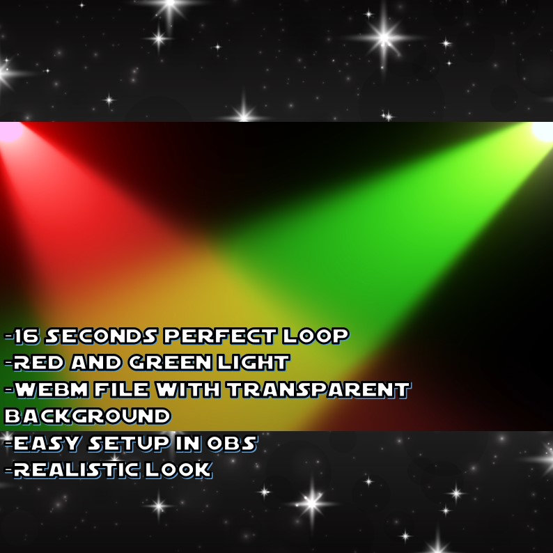ANIMATED VTUBER DECORATION Disco Lights Red Greenloop, 1080p, Stream ...