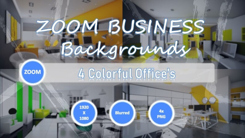 Zoom Office Background Zoom Home Office Background 4 Colorful Modern ...