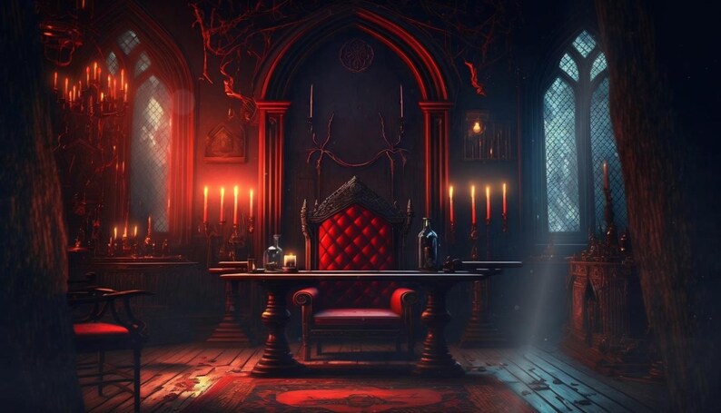 VTUBER ANIMATED BACKGROUND - Obscure Gothic Room (loop, 1080p) - Etsy