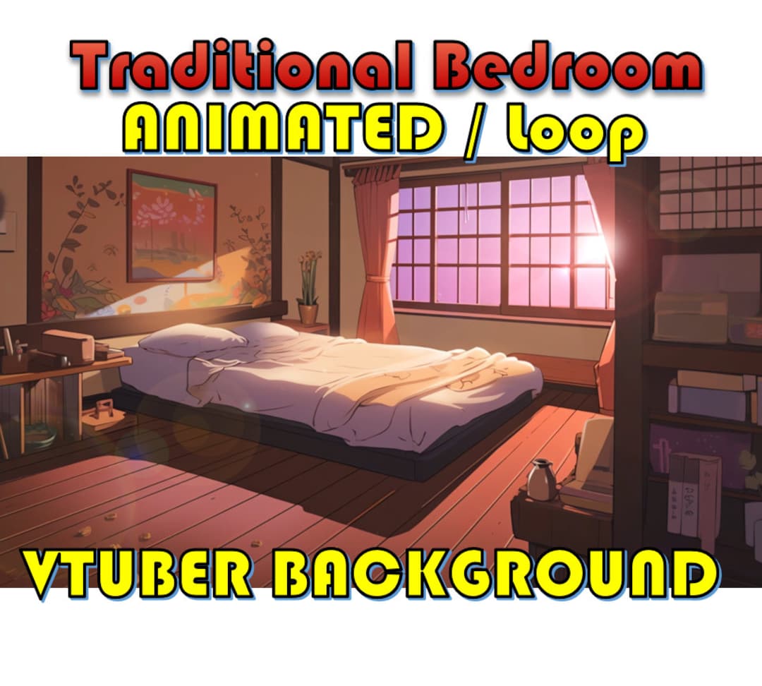 VTUBER ANIMATED BACKGROUND - Traditional Bedroom (loop, 1080p) - Etsy