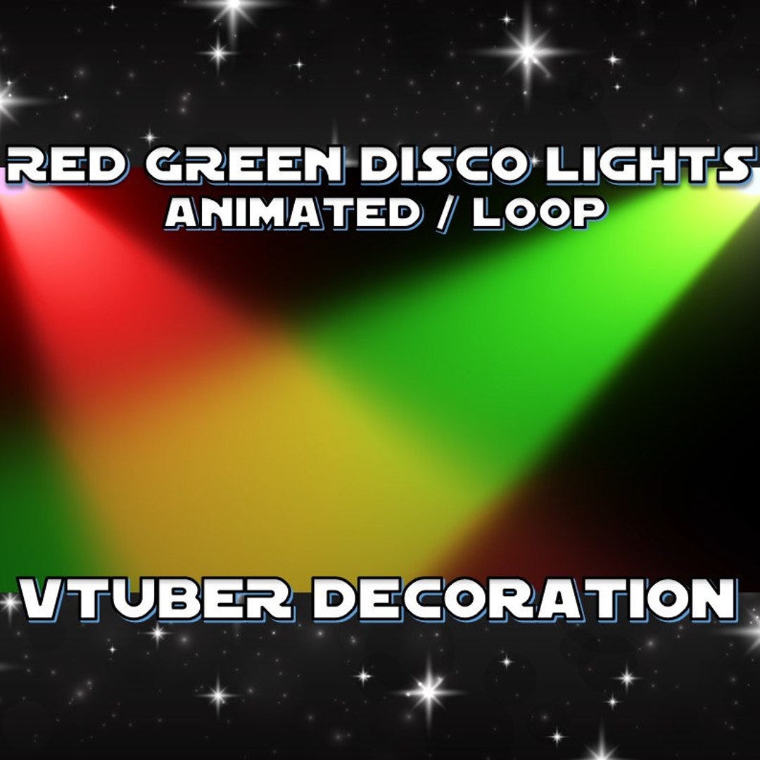 ANIMATED VTUBER DECORATION | Disco Lights Red Green(loop, 1080p, Stream ...