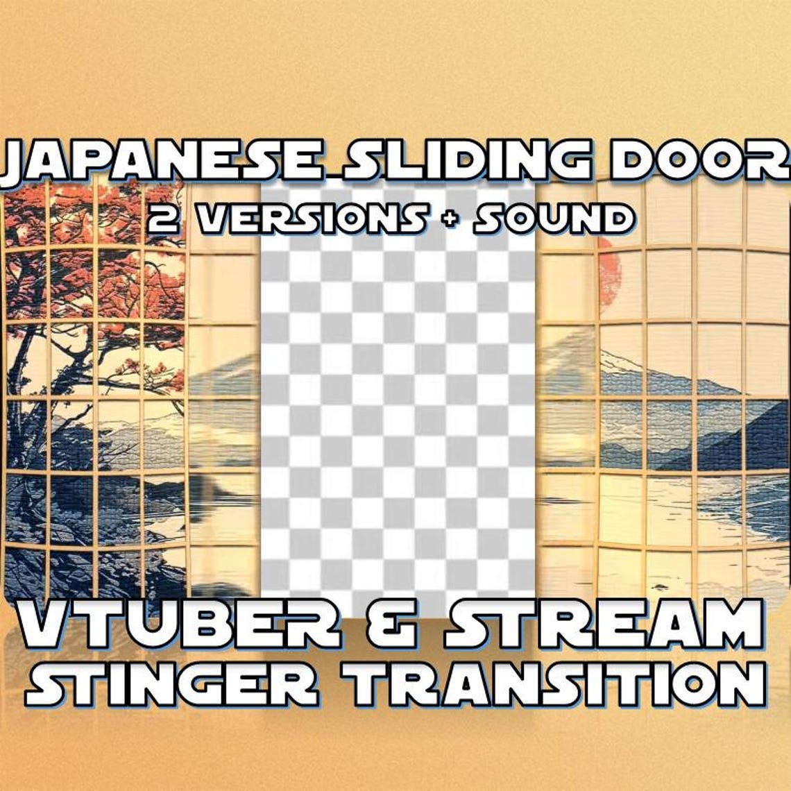 ANIMATED VTUBER TRANSITION | Japanese Sliding Door Shoji (webm, Stinger ...
