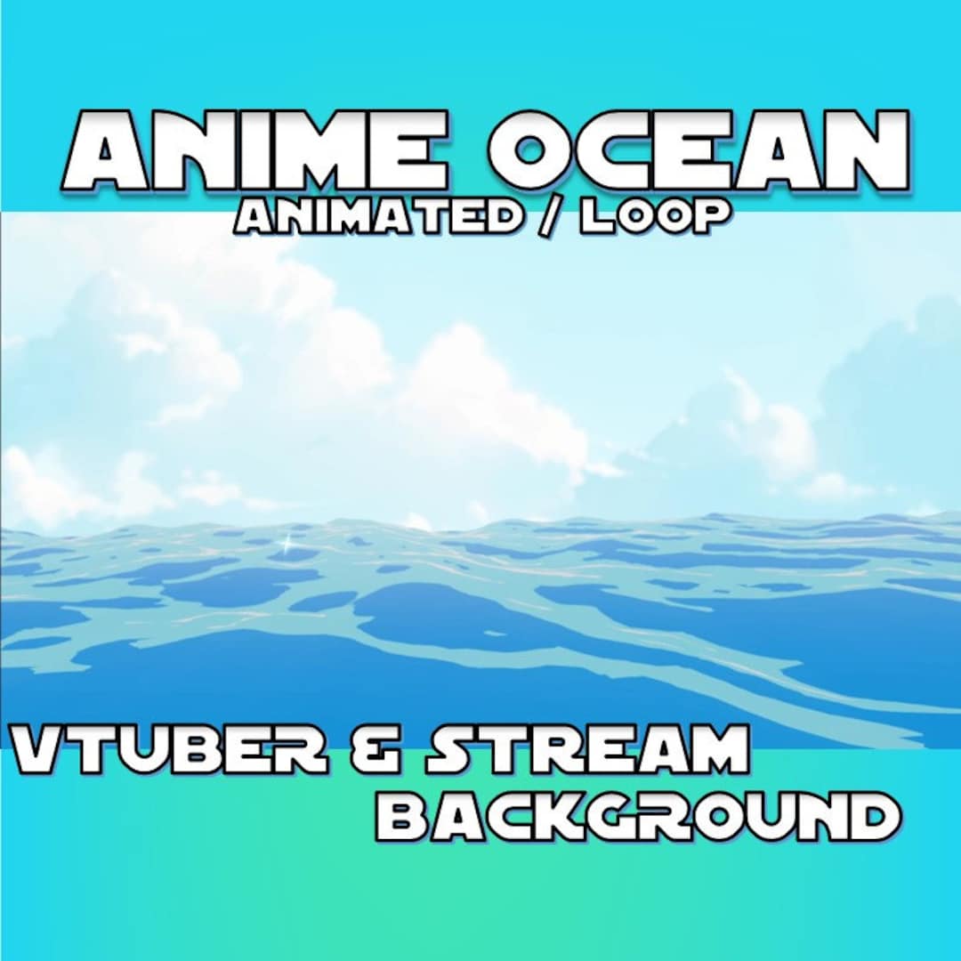 ANIMATED STREAM BACKGROUND | Cozy Anime Ocean (loop, 1080p, Stream ...
