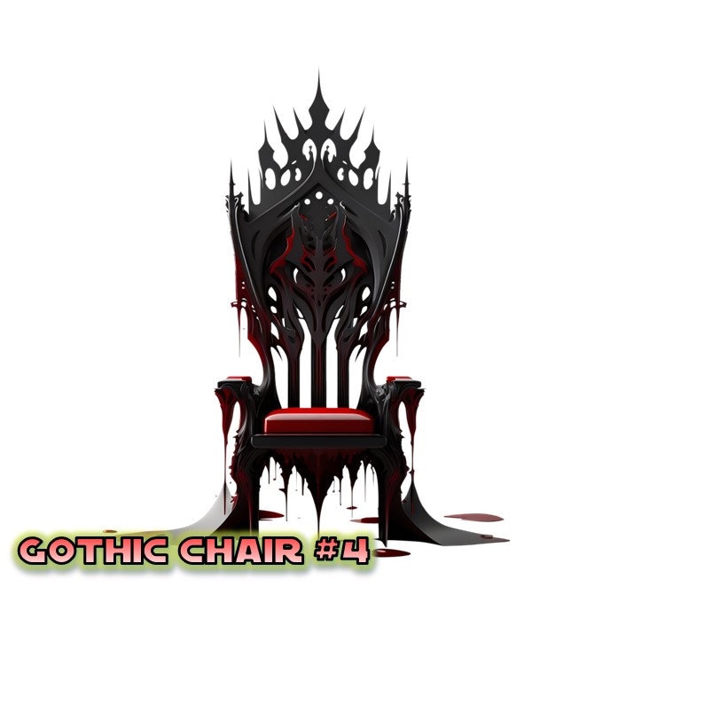 VTUBER CHAIR 4 Epic Gothic Chairs VTUBER Asset High Quality Png Files ...