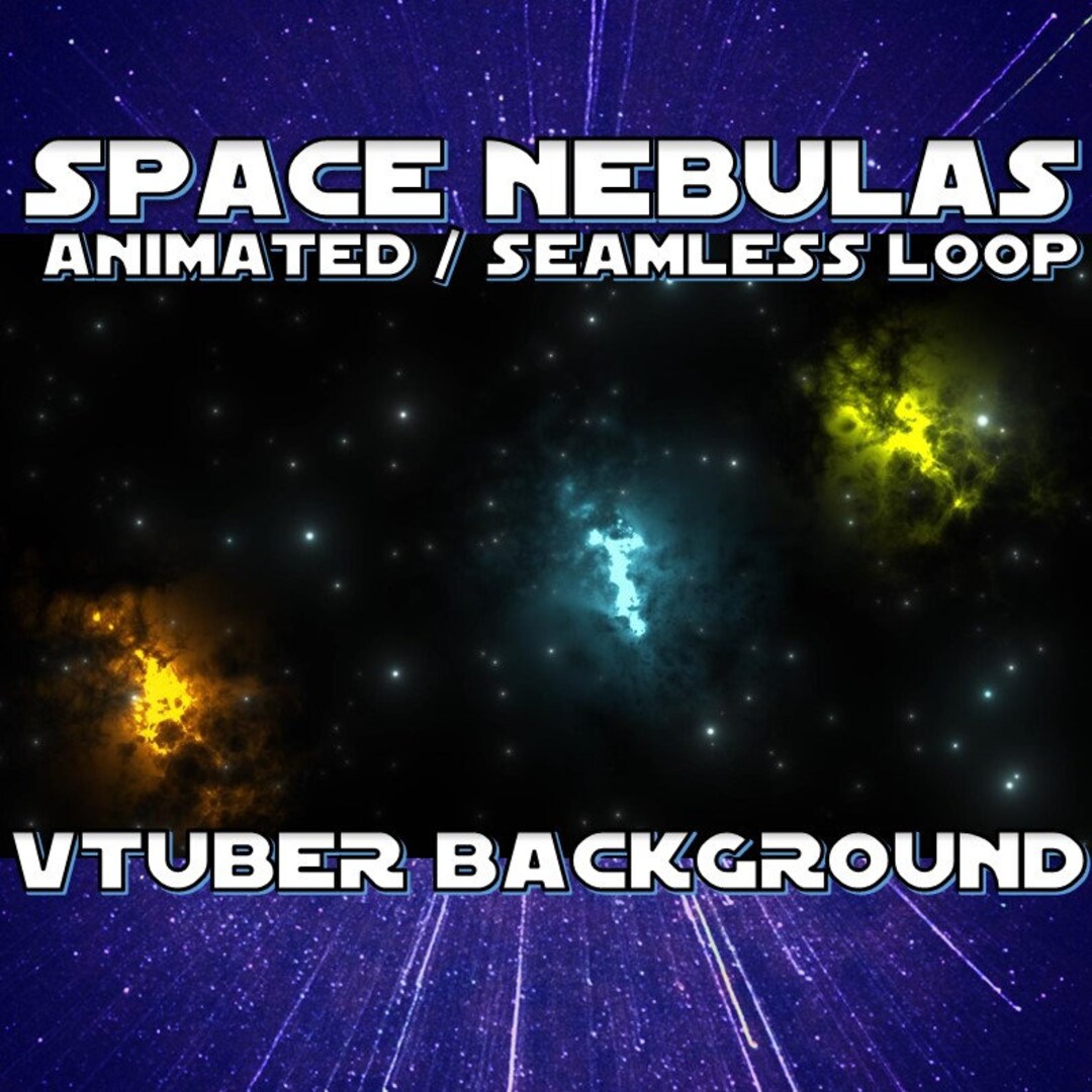 ANIMATED VTUBER BACKGROUND | Space Nebula (loop, 1080p, Stream ...