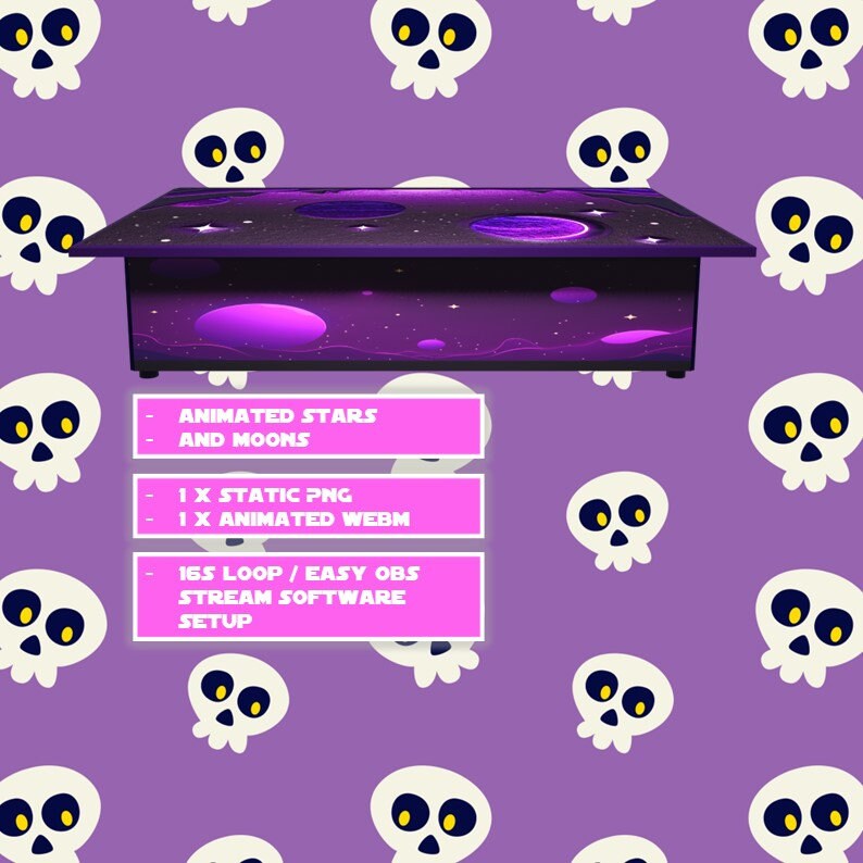 Animated Magic Moon Vtuber Desk Asset (webm & PNG) - Etsy