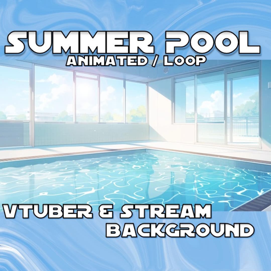 ANIMATED STREAM BACKGROUND | Summer Pool (loop, 1080p, Stream Overlay ...