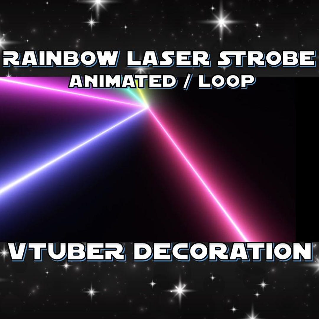 ANIMATED VTUBER DECORATION | Disco Rainbow Laser Strobe(loop, 1080p ...