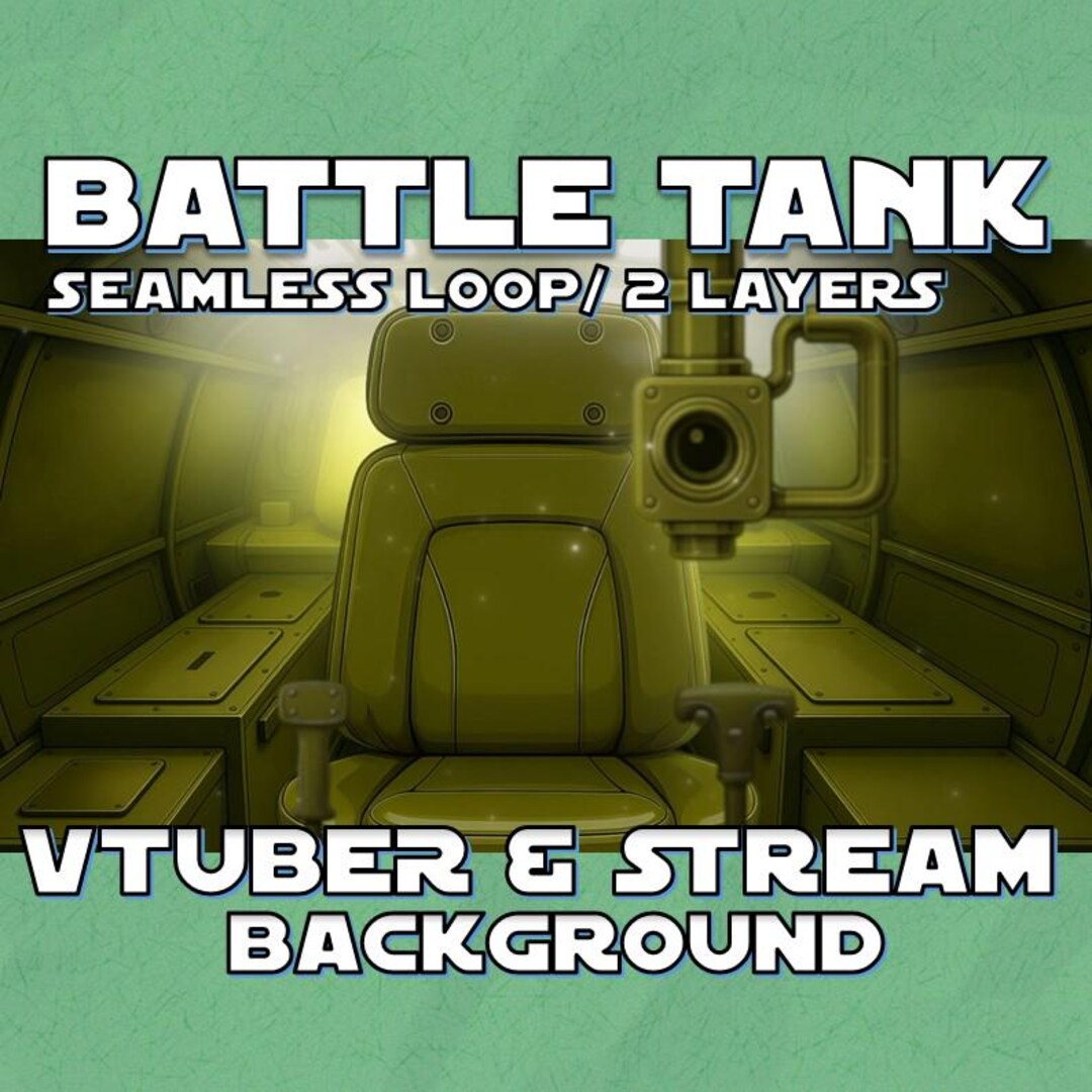 VTUBER ANIMATED BACKGROUND - Battle Tank Cockpit (loop, 1080p, Stream ...