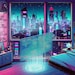 ANIMATED VTUBER BACKGROUND | Pixel Cyberpunk (loop, 1080p, Stream ...
